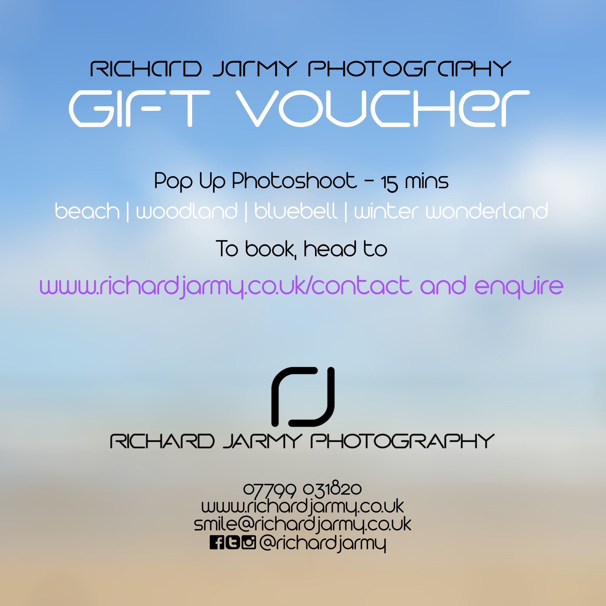 Gift Voucher ⋆ Richard Jarmy Photography ⋆ The Perfect Gift